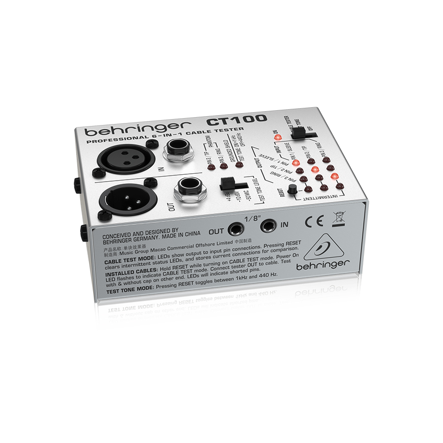 Behringer｜Cable Tester｜CT100 - Sunrise Trading Co.