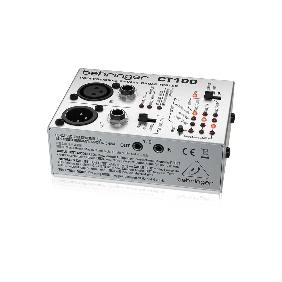 Behringer｜線材測試器｜CT100 - Sunrise Trading Co.